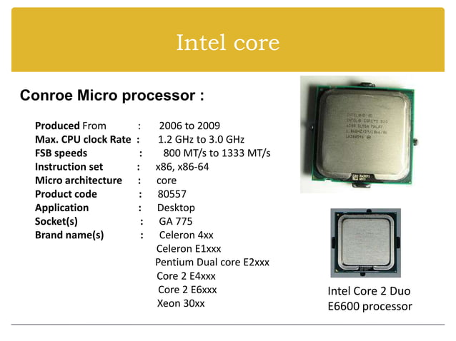Intel core presentation mnk | PPTX | Laptops | Computing