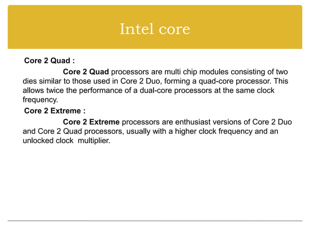 Intel core presentation mnk | PPTX | Laptops | Computing