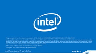 Intel Presentation from NIST Cybersecurity Framework Workshop 6 | PPT