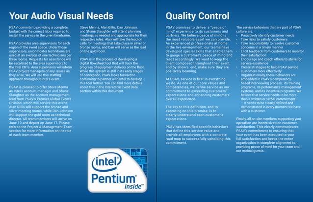 Intel Deck Request for Proposal (RFP) Graphic Design Portfolio | PDF