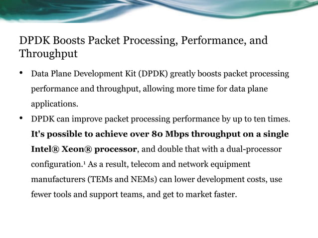 Intel Dpdk Tutorial Ppt