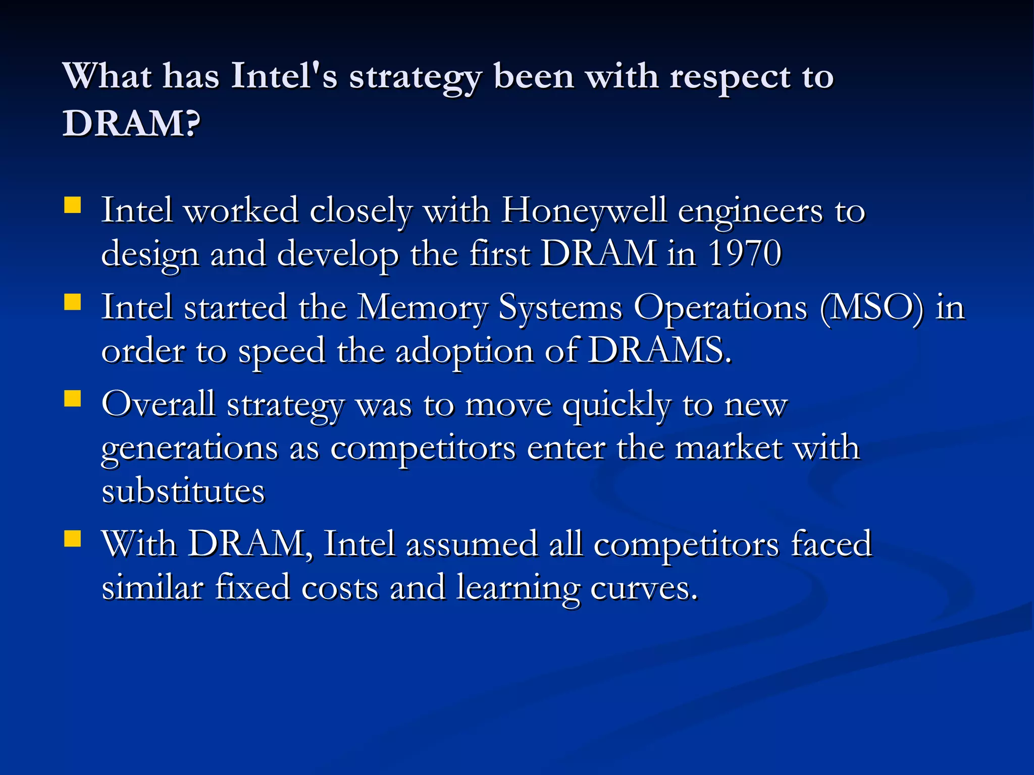 Intel dram case study presentation | PPT