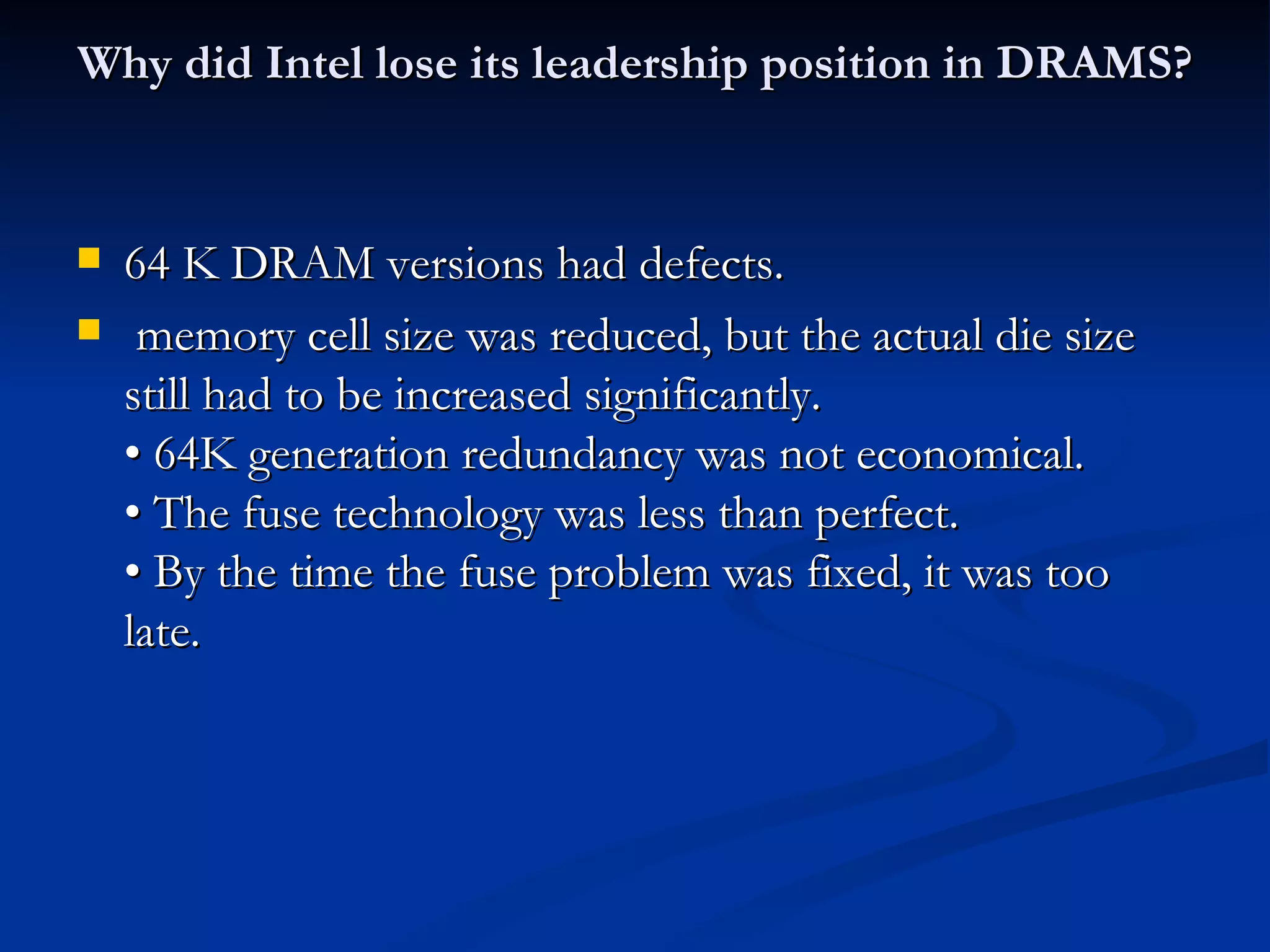 Intel dram case study presentation | PPT