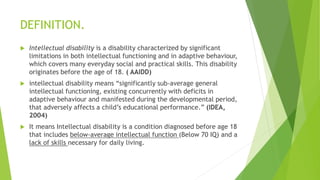 Intelectual disability | PPTX