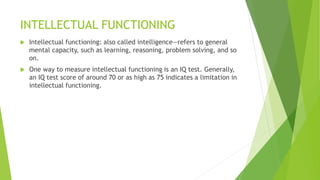 Intelectual disability | PPTX