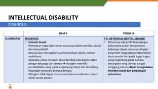 Intellectual Disability Diagnosis, Etiologiy, Treatment Plan | PPTX