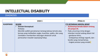 Intellectual Disability Diagnosis, Etiologiy, Treatment Plan | PPTX