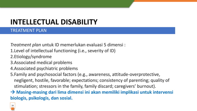 Intellectual Disability Diagnosis, Etiologiy, Treatment Plan | PPTX