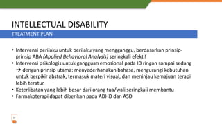 Intellectual Disability Diagnosis, Etiologiy, Treatment Plan | PPTX