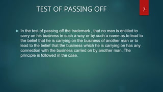 Intelectual property right and Passing Off | PPTX