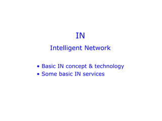 Intelegent network.ppt