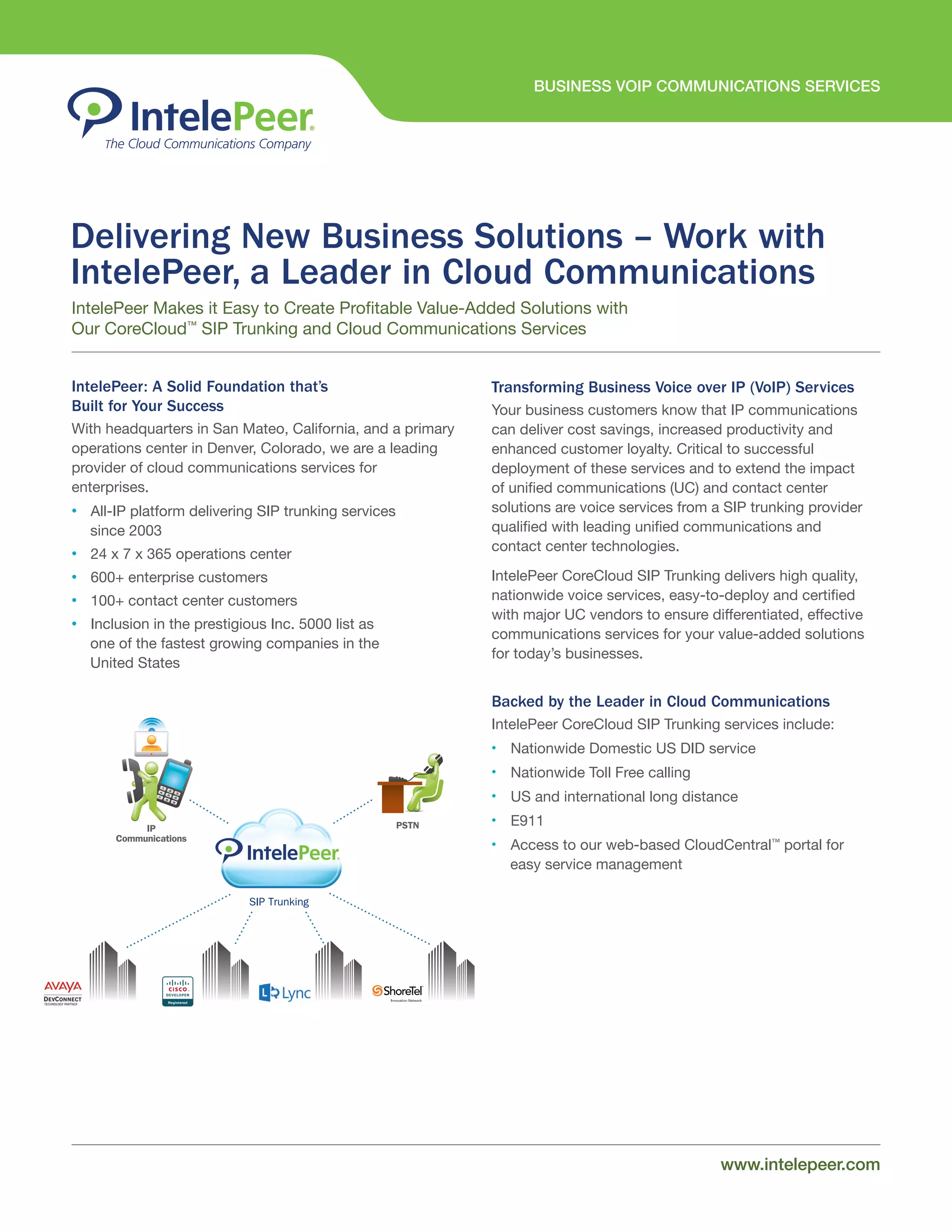 Business VoIP data sheet | PDF
