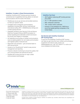 General SIP trunking data sheet | PDF