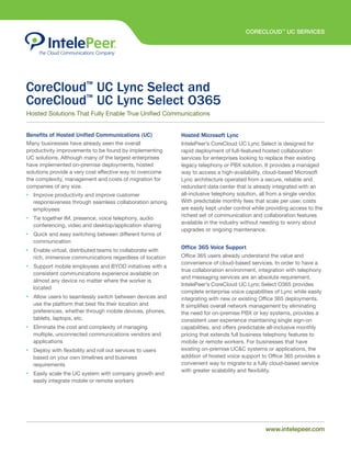 Hosted Lync data sheet | PDF | Web Conferencing | Computer Software and ...