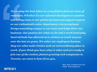 Intelex Corporate Culture | PPT