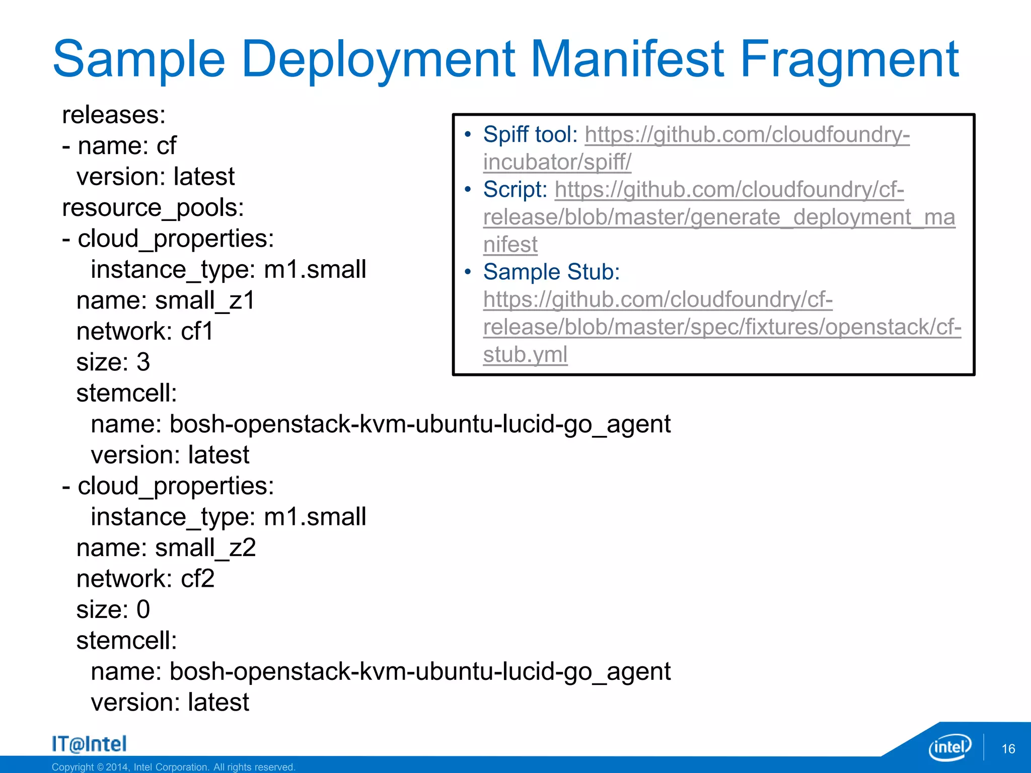 Intel Cloud Foundry and OpenStack | PPTX