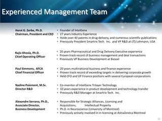 IntelGenx Corporate Presentation | PPT