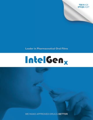 Intelgenx Brochure | PDF
