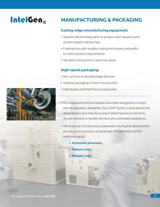 Intelgenx Brochure | PDF