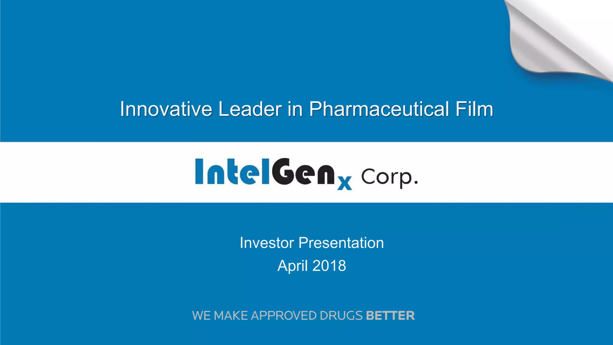 IntelGenx Presentation Apr 2018 | PPT
