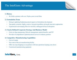 Intelgenx presentation july 2017 | PPT