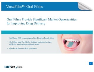 Intelgenx presentation july 2017 | PPT