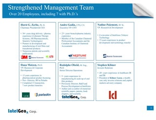 Intelgenx presentation september 2017 final | PPT