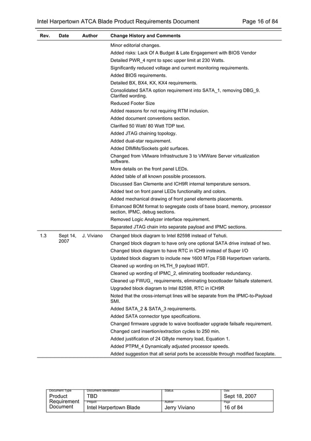 Intel Harpertown ATCA Blade Prd Rev 1.4 | PDF