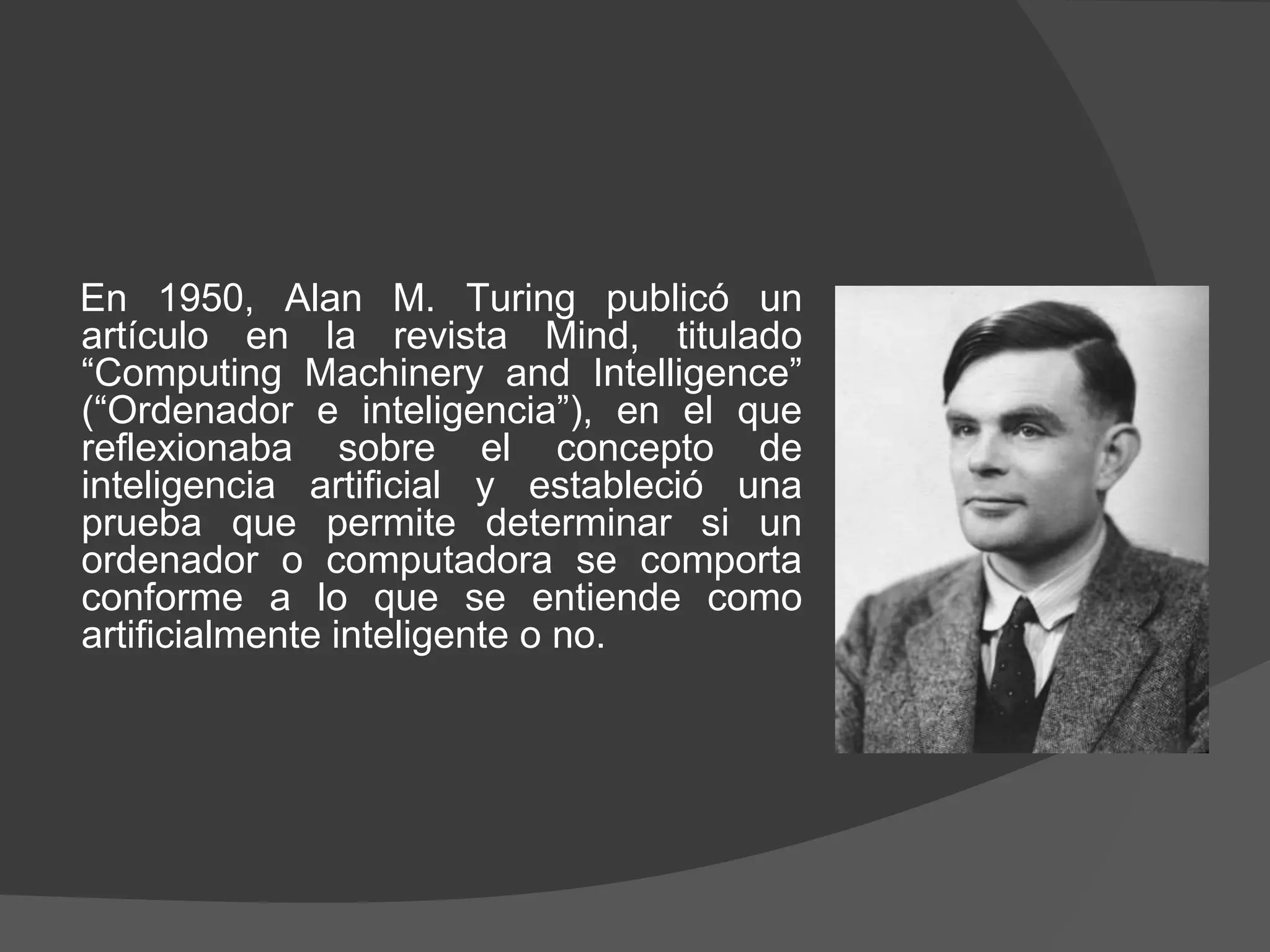 Inteligencia Artificial y Test Alan Turing | PPTX