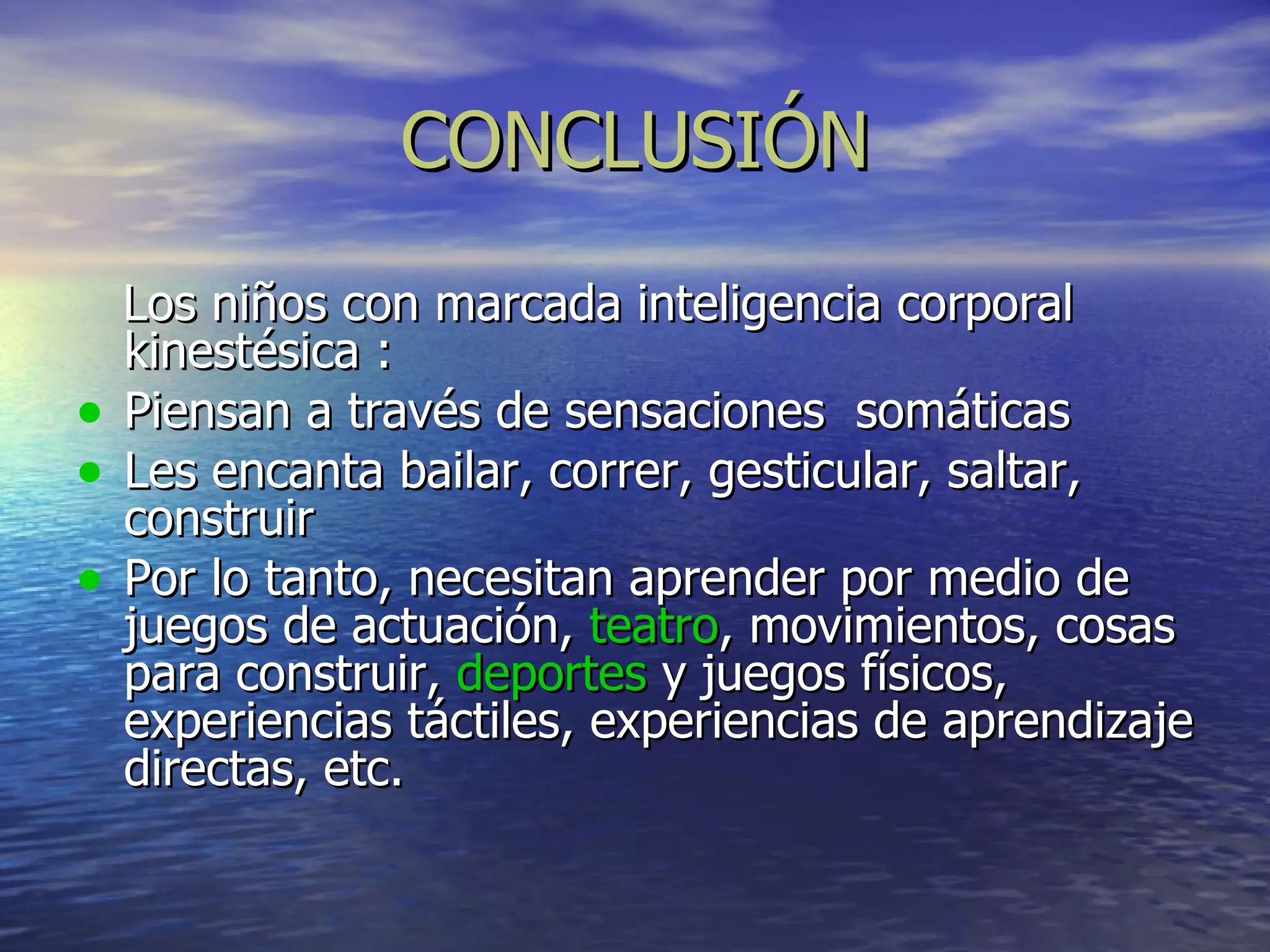 Inteligencia Corporal | PPT