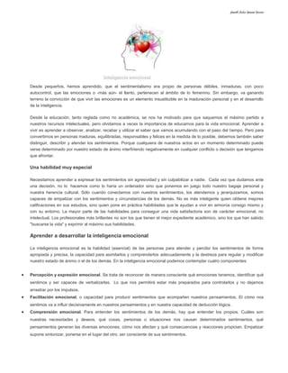 Inteligencia emocional | DOCX