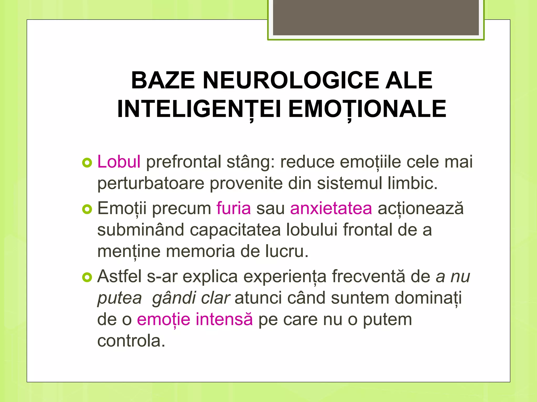 Inteligenta Emotionala | PPTX