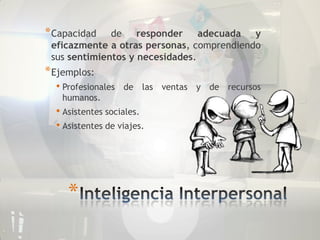 Inteligencia interpersonal | PPTX