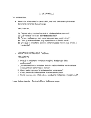 Inteligencia interpersonal | DOCX