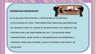 Inteligencia interpersonal | PPTX