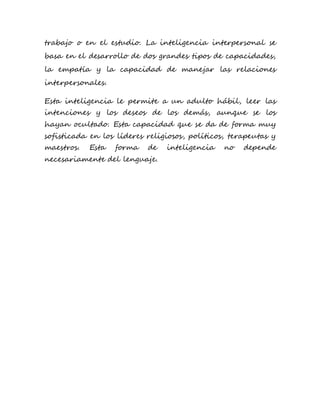 Inteligencia interpersonal | PDF
