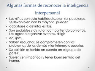 Inteligencia interpersonal | PPTX
