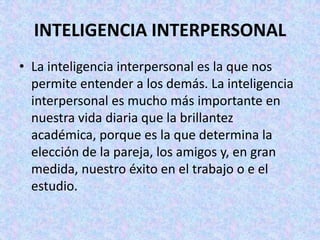 Inteligencia interpersonal angela | PDF