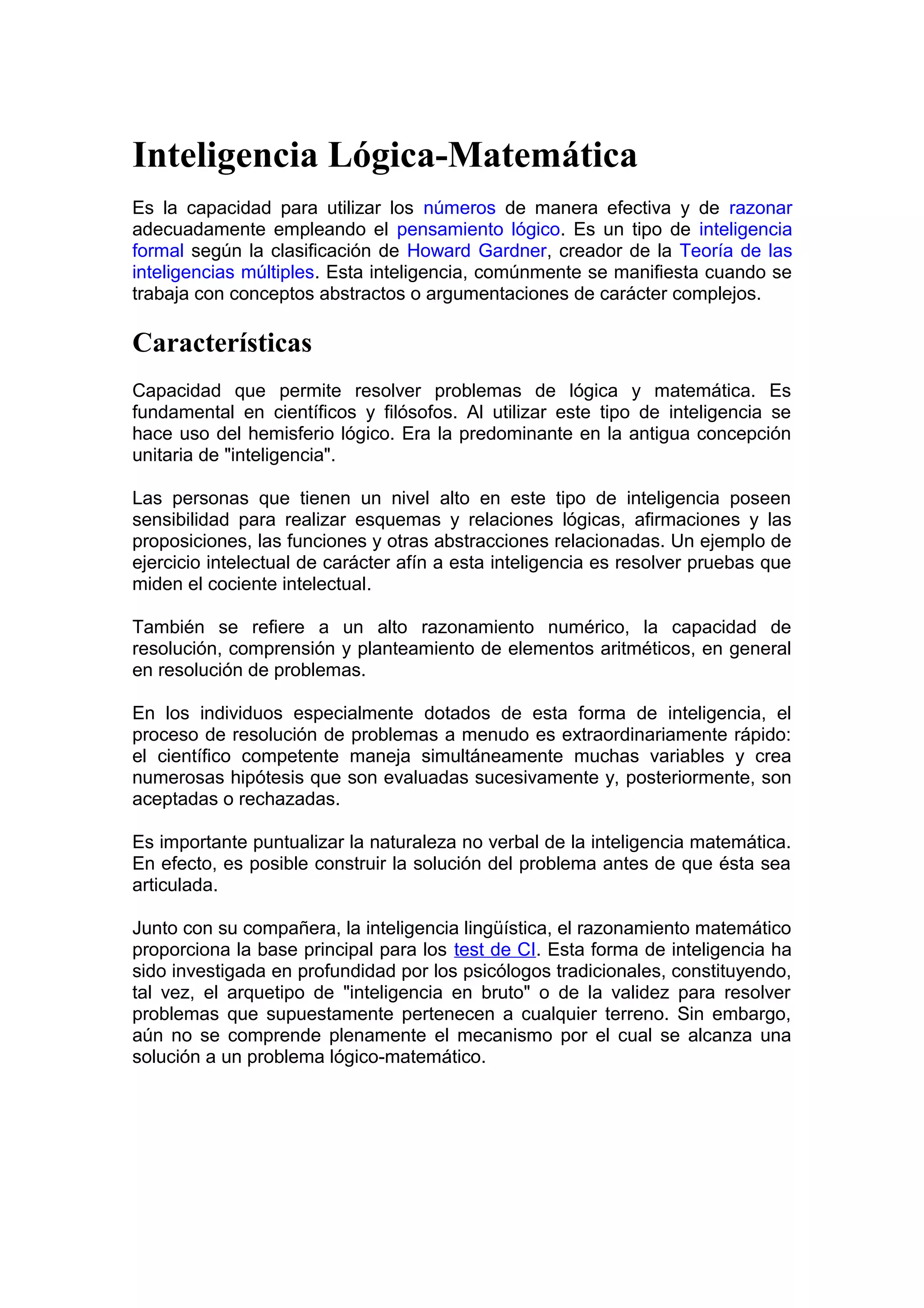 Inteligencia Múltiples | DOC