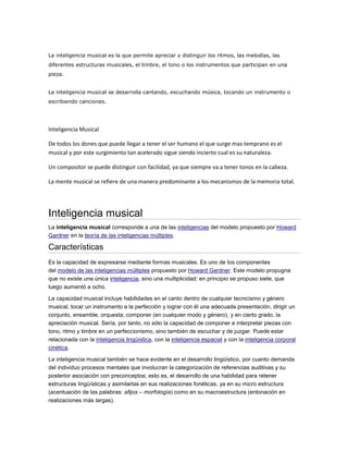 Inteligencia musical | DOCX