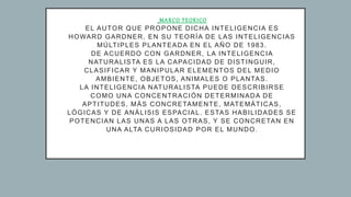 Inteligencia naturalista | PPTX