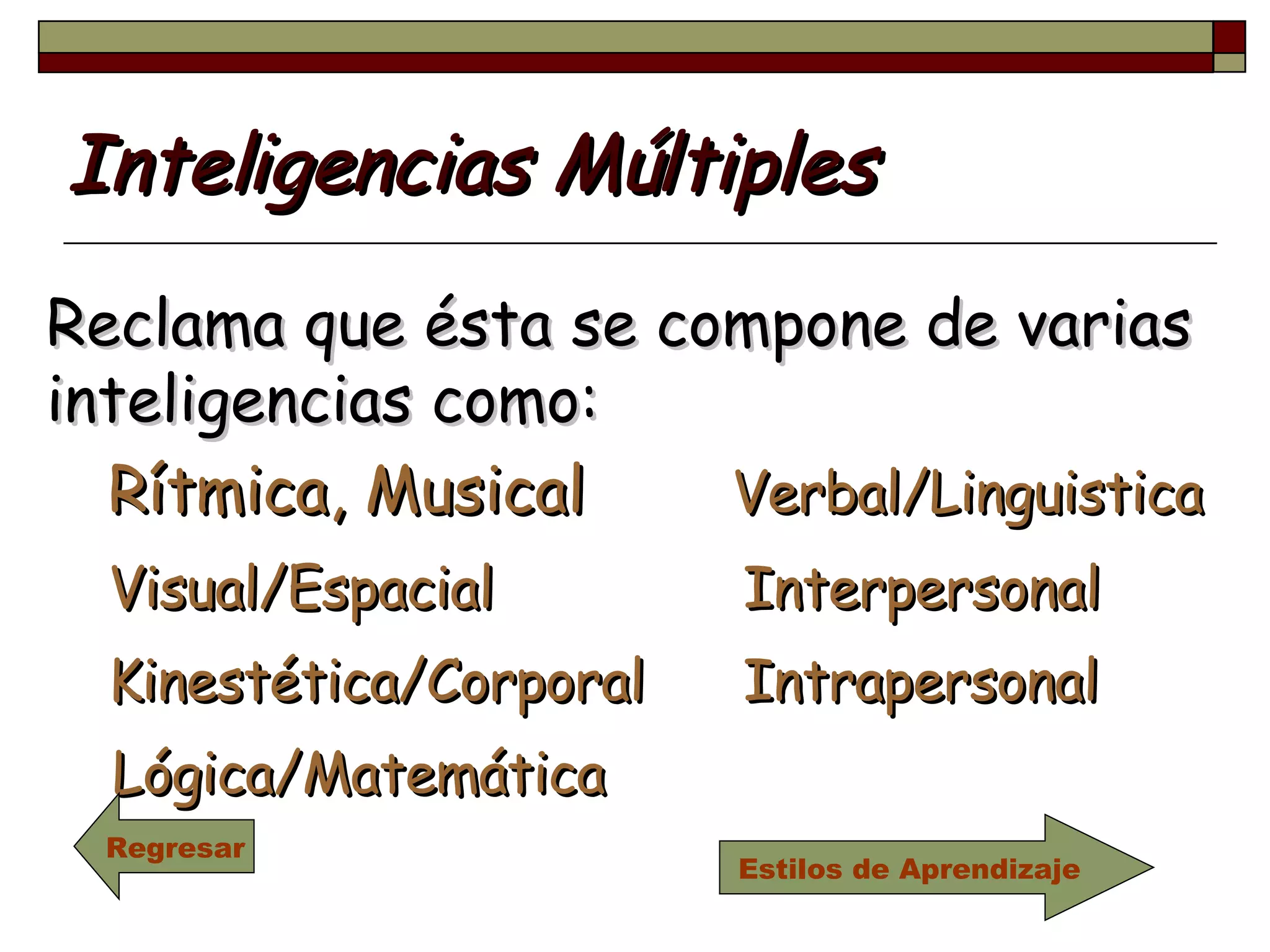 Inteligencias Multiples | PPT