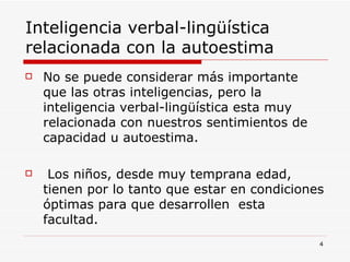Inteligencia Verbal Linguistica | PPT