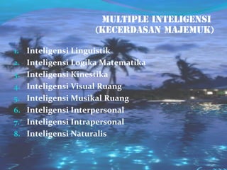 inteligensi, multiple inteligensi dan Implikasinya dalam Pembelajaran | PPT
