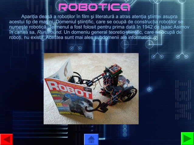 Inteligenta artificiala, robotul | PPS