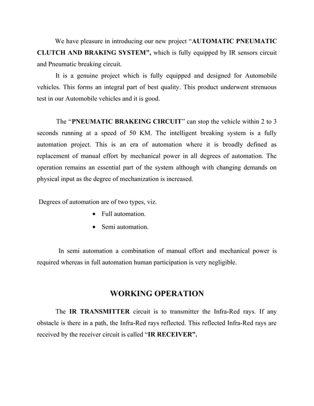 Inteligent braking system | DOC