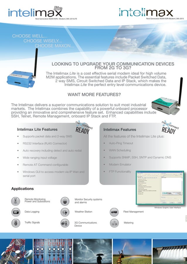 Intelimax Lite HSPA+ Modem - Maxon Solutions | PDF