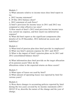 Intel Inc.Refer to the Intel Inc. 2012 financial statements and th.docx