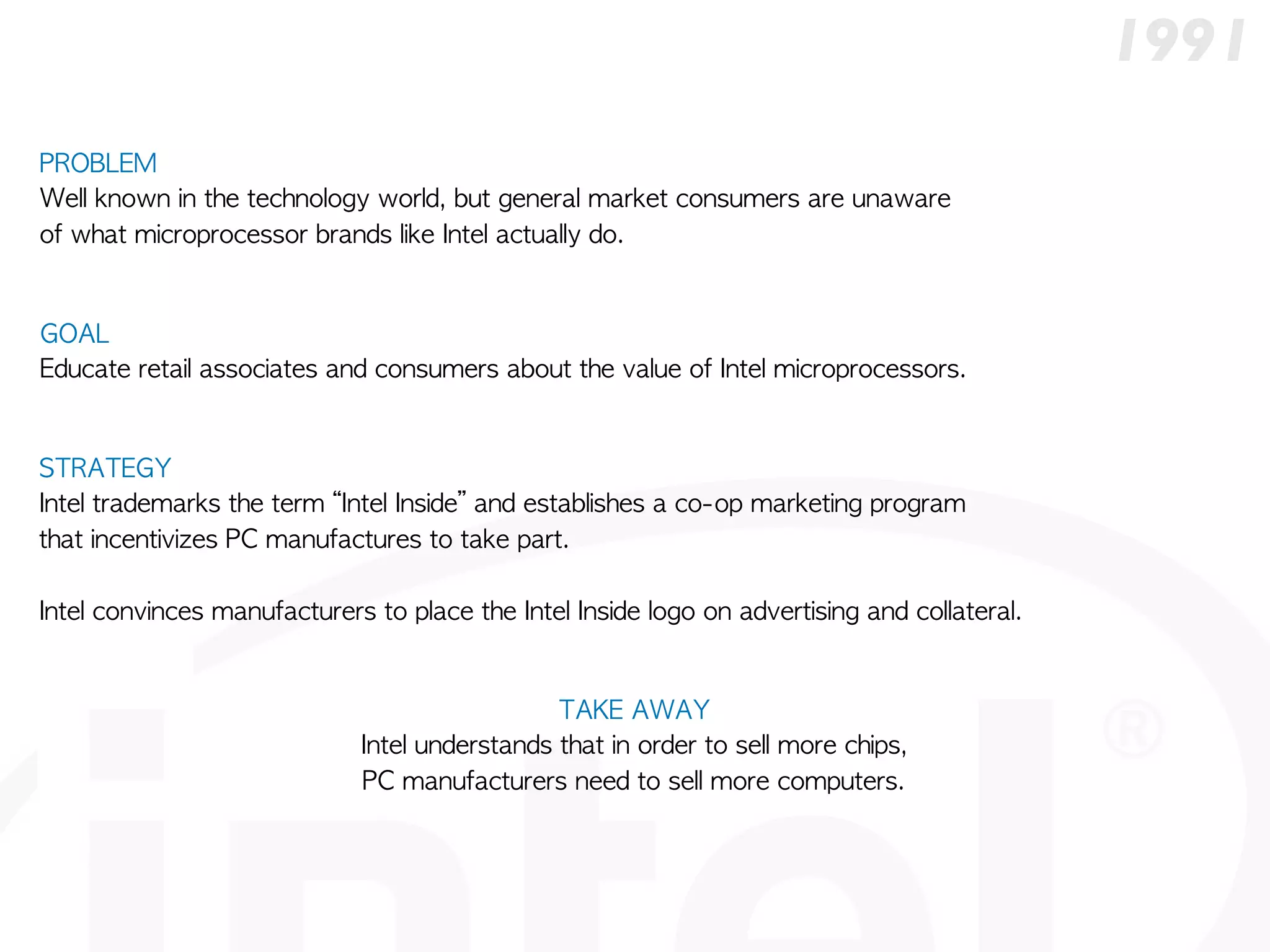 Intel inside History - At a glance [Most images are links to videos and ...