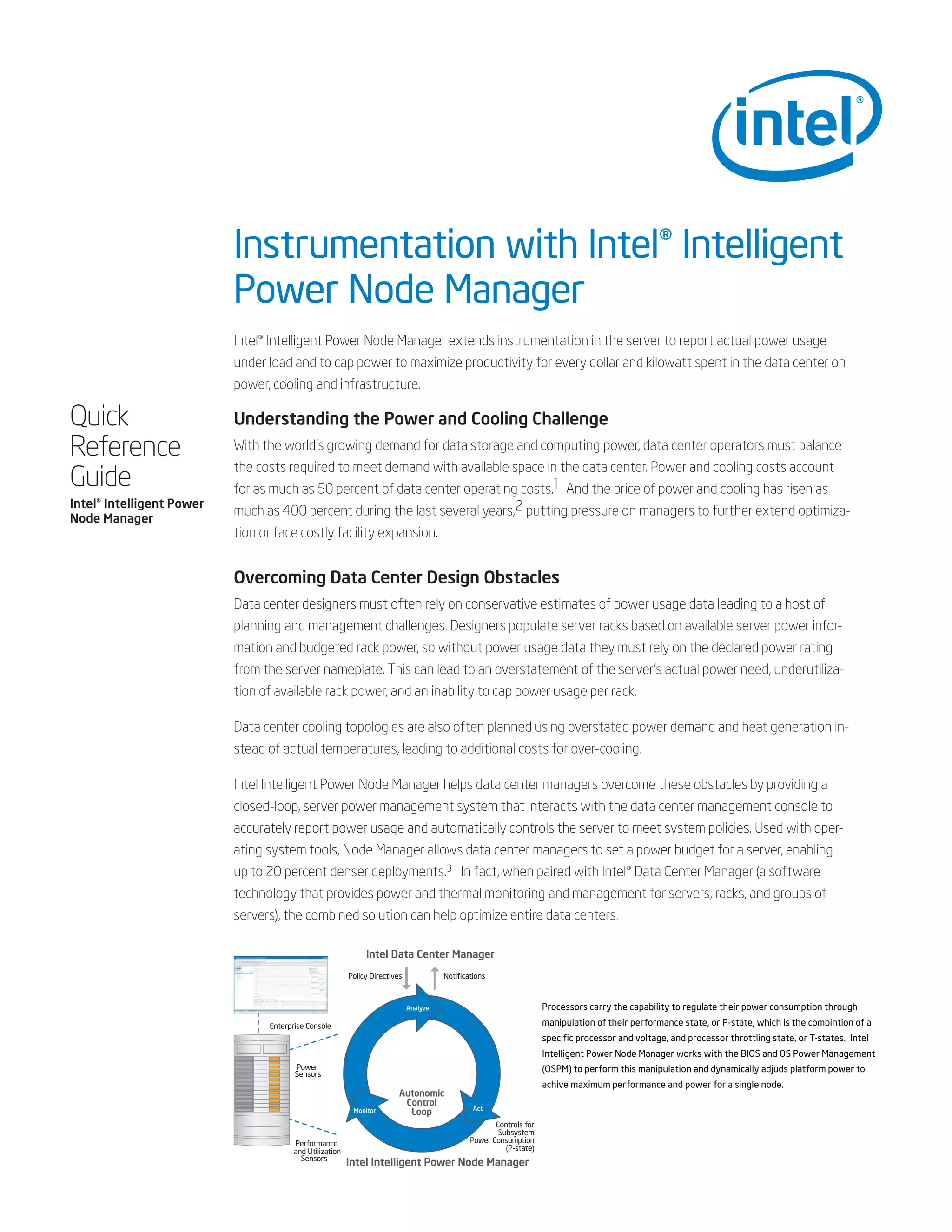 Intel Node Manager Technology Brief | PDF | Internet of Things | Internet
